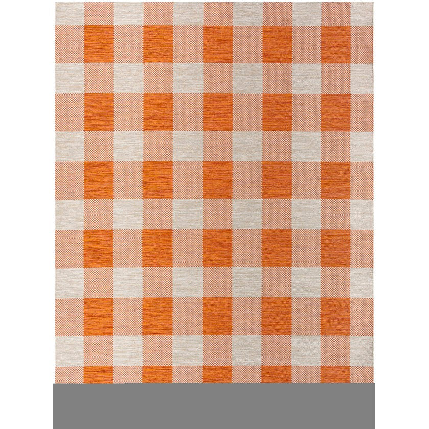 Verena Modern Burnt Orange Area Rug - Burnt Orange Pop