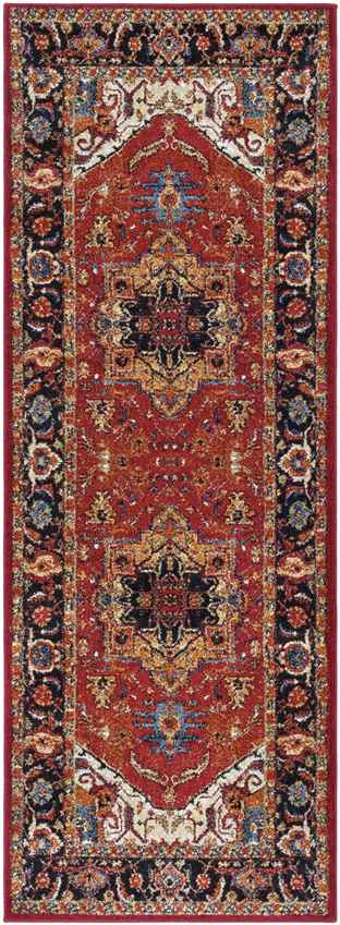 Elanor Traditional Dark Red Rug - Timeless Luxury