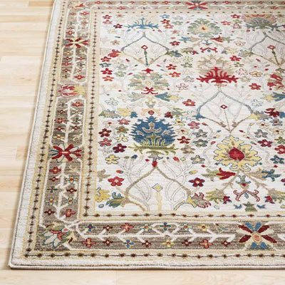 Aaden Traditional Cream Rug - Stunning Floral Design