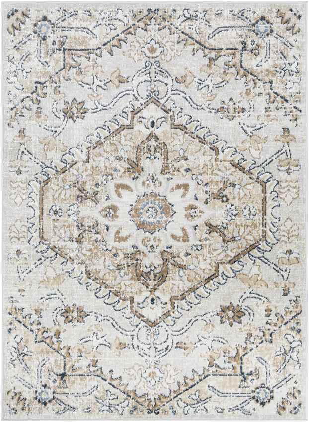 Baflo Traditional Tan Rug - Elegant Eastern Motifs