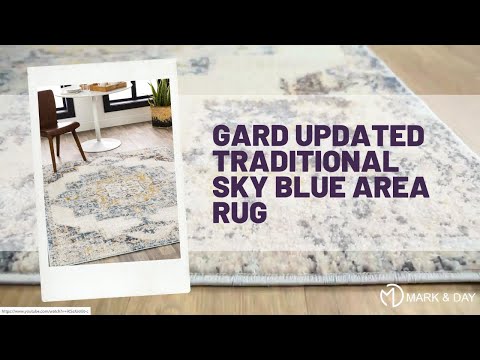 Gard Traditional Sky Blue Rug - Glamour and Durability